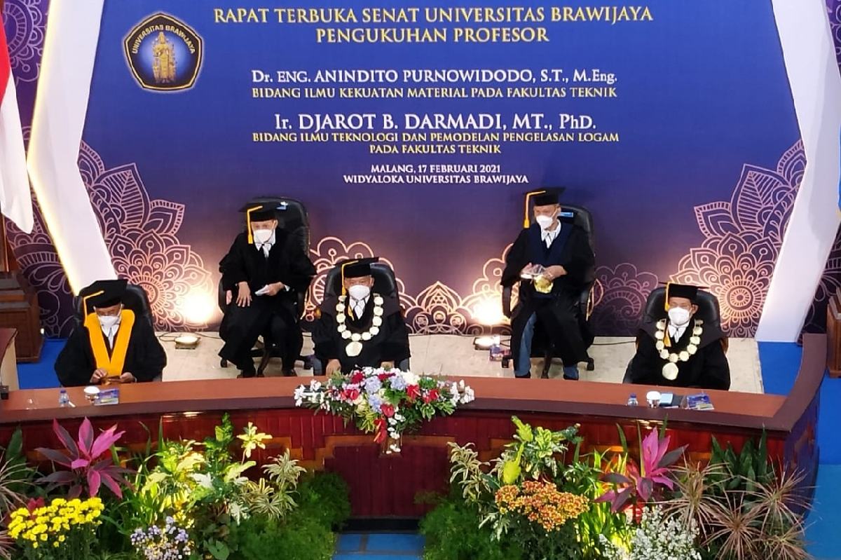 Awal 2021, UB Kukuhkan Dua Profesor Baru Fakultas Teknik