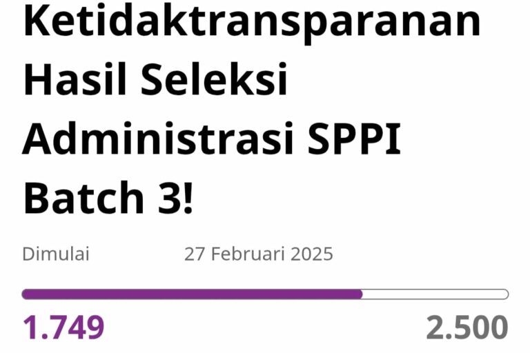 Polemik Seleksi SPPI Batch 3, dari Transparansi hingga Ketidakadilan Gender